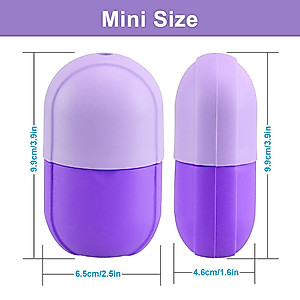 Purple Mini Beauty Face Ice Roller - Reusable Silicone Mold for Eye, Neck & Face Skin Care