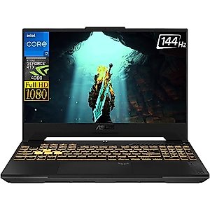 ASUS 2023 Newest TUF Gaming Laptop, 15.6" FHD 144Hz Display, Intel Core i7-12700H Processor, NVIDIA GeForce RTX 4060, 64GB RAM, 2TB SSD, Wi-Fi 6, Backlit Keyboard, Numeric Keypad, Windows 11 Home