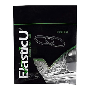 Hair Elastics 40mm x 2mm - STRONG - REUSEABLE Clear by ElasticU