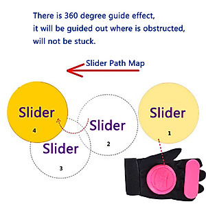 Acoser Longboard Downhill Slide Gloves Skate Gloves with Slide Pucks (Black)