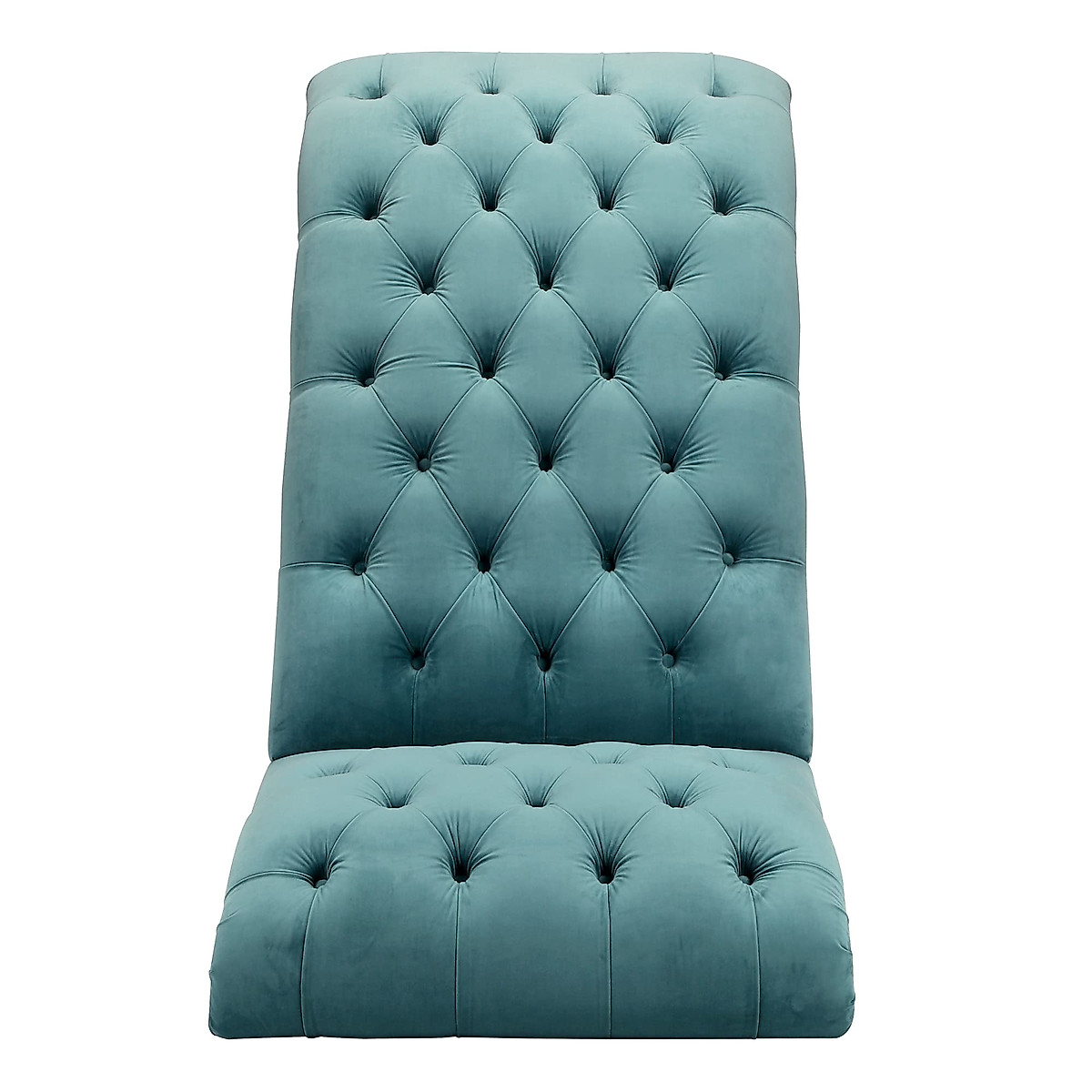 Chaise Lounge Indoor, Lounge Chair with Nailhead Trim for Bedroom, Fabric Tufted Chase Sofa Indoor, Comfortable Home Chaise Longue for Living Room Furniture Lounges(Green)