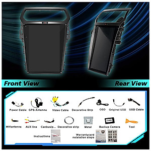 2024 New CUSP Car Stereo Radio GPS Navigation for Ford Explorer 2011-2019 Android Auto Car Play 12.1 Inch PX6 4G+64G with DSP in Dash Headunit Multimedia Player Car Radio Car Audio Voice Control