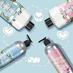 Love Beauty And Planet Sulfate Free Shampoo Volumizing Shampoo for Fine Hair Coconut Water and Mimosa Flower Refill Bottle for use with Reusable Aluminum Bottle 32.3 oz ( Packaging may vary )