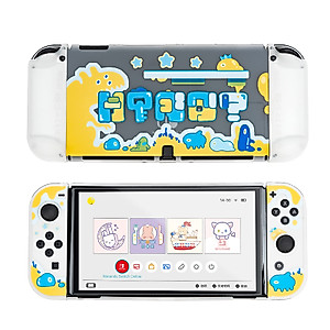 GeekShare Protective Case Slim Cover Case Compatible with Nintendo Switch OLED and Joy-Con - Shock-Absorption and Anti-Scratch - Alien