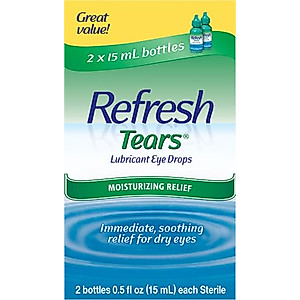 Refresh Tears Lubricant Eye Drops, 2 Count (Pack of 1)