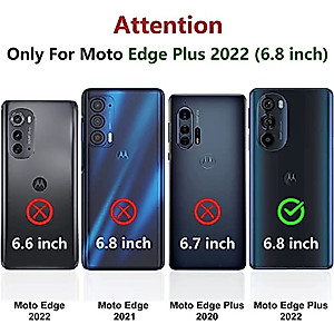Vinve Case for Moto Edge Plus 2022 Case, [Military Grade Drop Protection] Shockproof Hybrid Rugged Bumper Protective Case for Motorola Edge+ (2022) （Black-Orange）