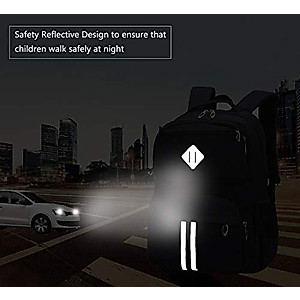 HOPYOCK® Kids Backpacks for Boys,Multi-Pocket Primary and Middle School Bookbags for Boys with Reflective Design,Fit for 6-16 Years Old