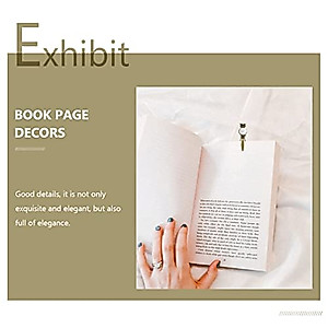 NUOBESTY Metal Bookmark Pendant Tray: 2Pcs Antique Bookmark with Owl Design Paperclip for Kids Students Office Scrapbooks Notebook Gift White