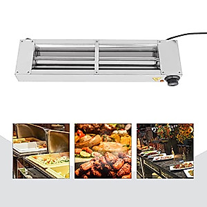 Electric Strip Heater Food Heat Lamp Overhead Food Warmer Infrared Strip Heater for Restaurants Buffets (24'')