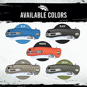 Western Active Honey Badger Knife - Flipper Wharncleaver Pocket Knife, EDC Knife, Hunting Knife with 3.6" Steel Blade, Nylon+Glass Fiber Handle, & Reversible Pocket Clip, 4.0oz, Large Tan HB1032