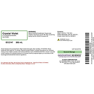 ALDON Innovating Science Laboratory-Grade 0.1% Crystal Violet Solution, 500mL - The Curated Chemical Collection