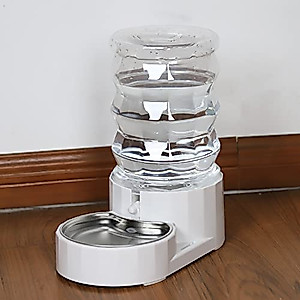 Sfozstra Automatic Pet Water, Cat Feeder, Feeding Bowl, 3L Large Capacity Automatic Dispenser, 100% BPA-Free,Stainless Steel Gravity Pet Water Dispenser