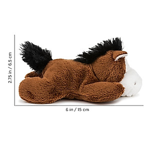 Wildlife Tree Bulk 12 Pack Horse Mini 4 Inch Small Stuffed Animals, Bundle Animal Toys, Farm Party Favors for Kids