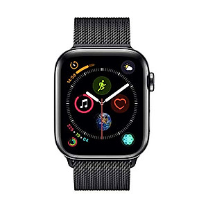 Apple Watch Series 4 (GPS + Cellular, 44mm) - Space Black Stainless Steel Case with Space Black Milanese Loop