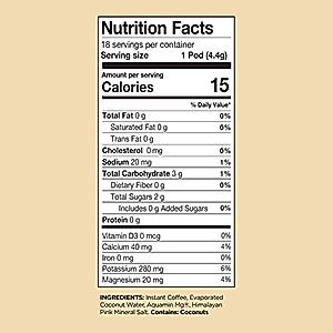 VitaCup Hydration Coffee Pods, The First Coffee That Hydrates You w/ Electrolytes, Coconut Water, Pink Himalayan Salt, Magnesium, Medium Roast, Recyclable Single Serve Pod compatible w/ Keurig K-Cup Brewers, 18 Ct