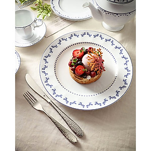 DANIALLI Modern Marettimo Hammered Silverware Set - 18/10 Stainless Steel Flatware for Elegant Dining - Dishwasher Safe Cutlery - Ideal for Home or Restaurant Use (30-Piece)