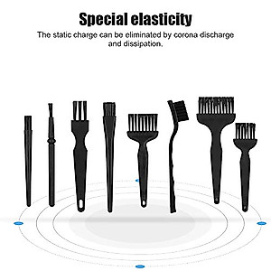 8pcs Mobile Phone Computer Brush, Safe Anti Static Brush Set Detailing Cleaning Tool for Mobile Phone Tablet PCB BGA Repair Work