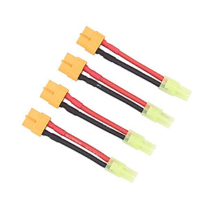 OliRC 4pcs XT-60 XT60 Female to plug for Mini Tamiya Male Connector Adapter for Airsoft/AR Drone(C79-4)