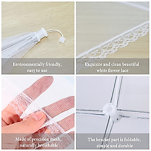 6 Pack Pop-Up Mesh Food Covers for Outdoors 1 Large (40"x 24") & 5 (17"x17") Food Tent Covers Umbrella Screen Tents Food Nets for Outdoors Reusable and Collapsible Parties Picnics BBQs