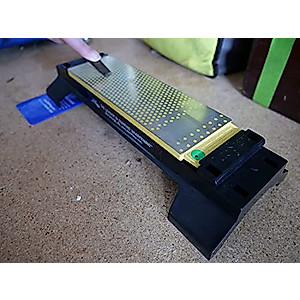 Diamond Machining Technology (DMT) 8-in. DuoSharp Plus Bench Stone Whetstone Extra Fine/Fine Grit Diamond Sharpening Stone with Base (WM8EF-WB)