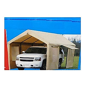 Costco Heavy Duty Roof Cover Top Replacement for Carport Canopy Shelter Canvas 10' x 20' feet Waterproof/UV-Resistant (Cover Only, Frame Not Included) Car port