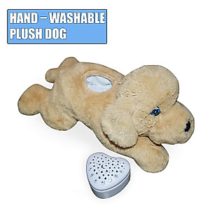 Plush Dog Sleep Soother White Noise Machine with Star Projector Rechargeable