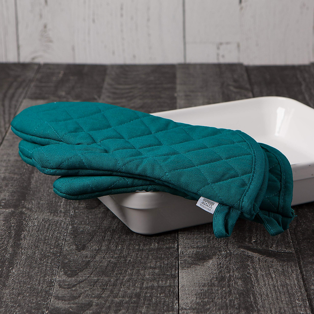 Now Designs Superior Oven Mitt, Set of Two, Peacock Green