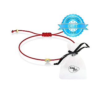 Alef Bet by Paula Red String of Fate Protection Bracelets With Sparkling Evil Eye for Luck and Blessings Unisex Design
