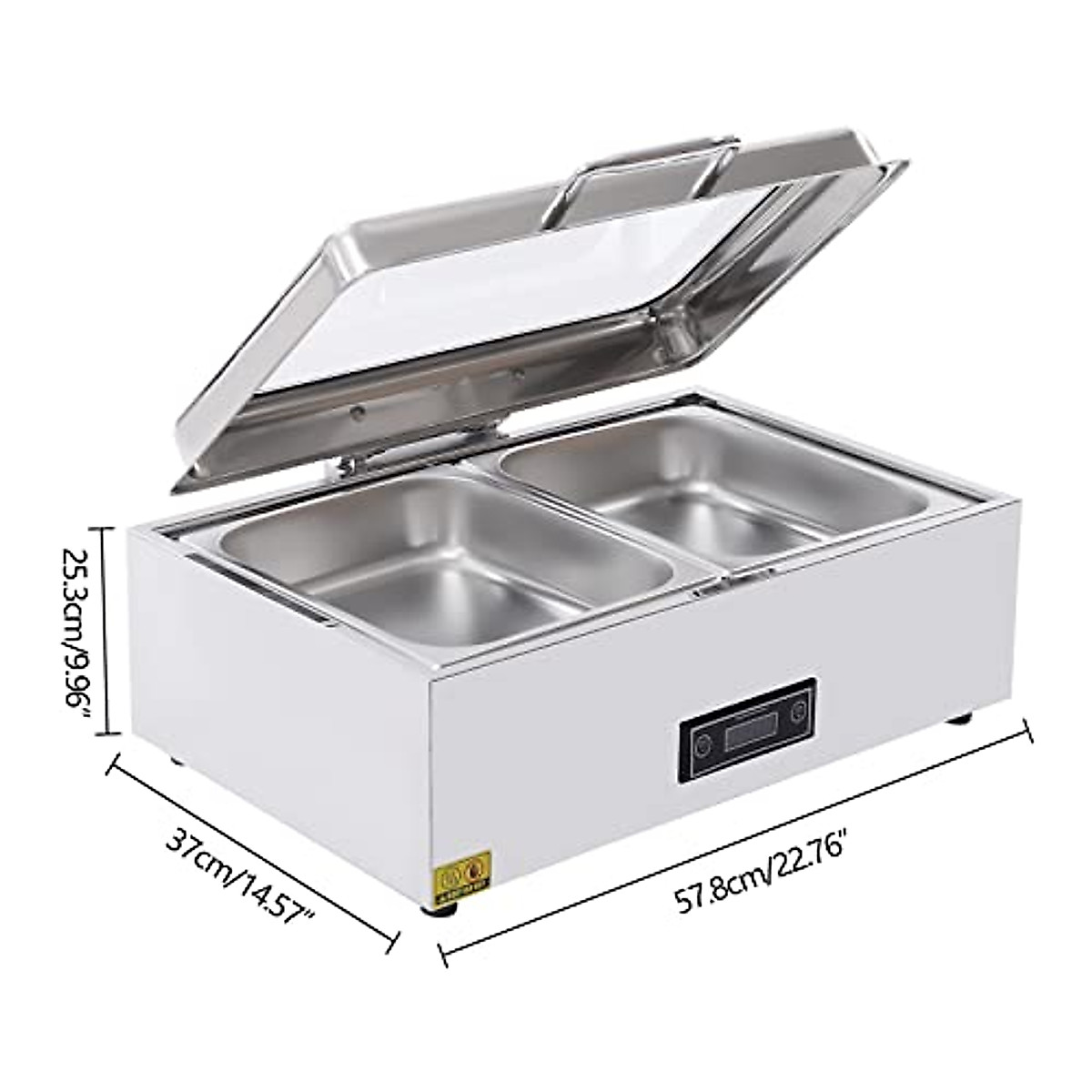TOOL1SHOoo Buffet Server Food Warmer Electric Chafing Dish Food Warmer Pans Stainless Steel Electric Chafing Dish Buffet Food Warmer Chafing Dish Buffet Set