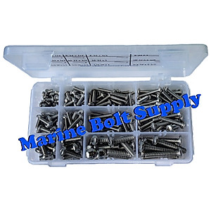 Type 316 Stainless Steel Phillips Pan Machine Screw Kit Marine Bolt Supply 6-111316