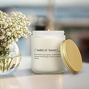 Maid of Honor Gifts, Bridesmaid Proposal Gifts, Bridal Party Bachelorette Wedding Gift from Bride, Bridesmaid Gift for Bestie Friend Sister Sister-in-Law, Lavender Scented Candle