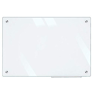 Glass Whiteboard Magnetic Dry Erase White Board 4'x 3' Framless White Surface