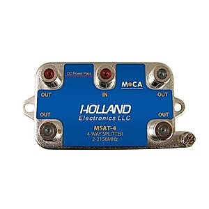 Holland Splitter, 4-Way, MoCA Enabling, 2-2150Mhz, Direct TV Approved
