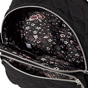 Vera Bradley womens Performance Twill Small Backpack Bookbag, Classic Black, One Size US