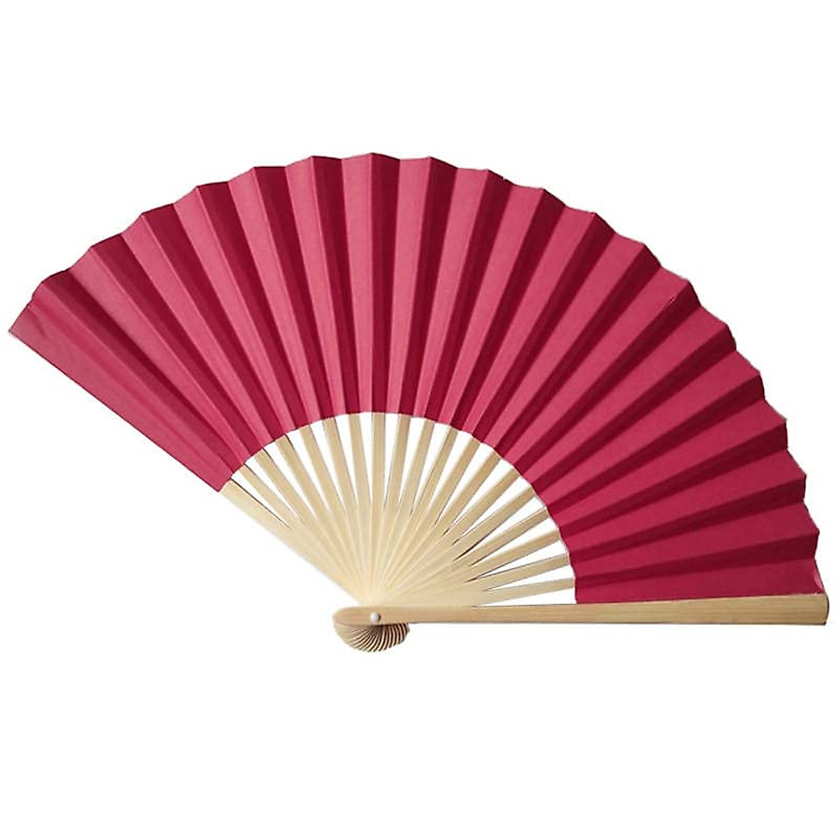 RAZZUM Decorative Folding Fans Solid Hand Held Paper Fans Bamboo Folding Fans Handheld Folded Fan for Party Hand Fan Cool Bamboo Flower Personalized fan