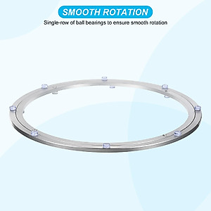 uxcell Aluminium Lazy Susan Turntable Bearing, 16 inch Round Rotating Bearing Turntable Base for Kitchen Dining Table（Base Only）