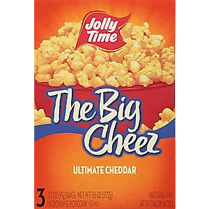 Jolly Time The Big Cheez Cheddar Cheese Microwave Popcorn, 3 Count (Pack of 1)