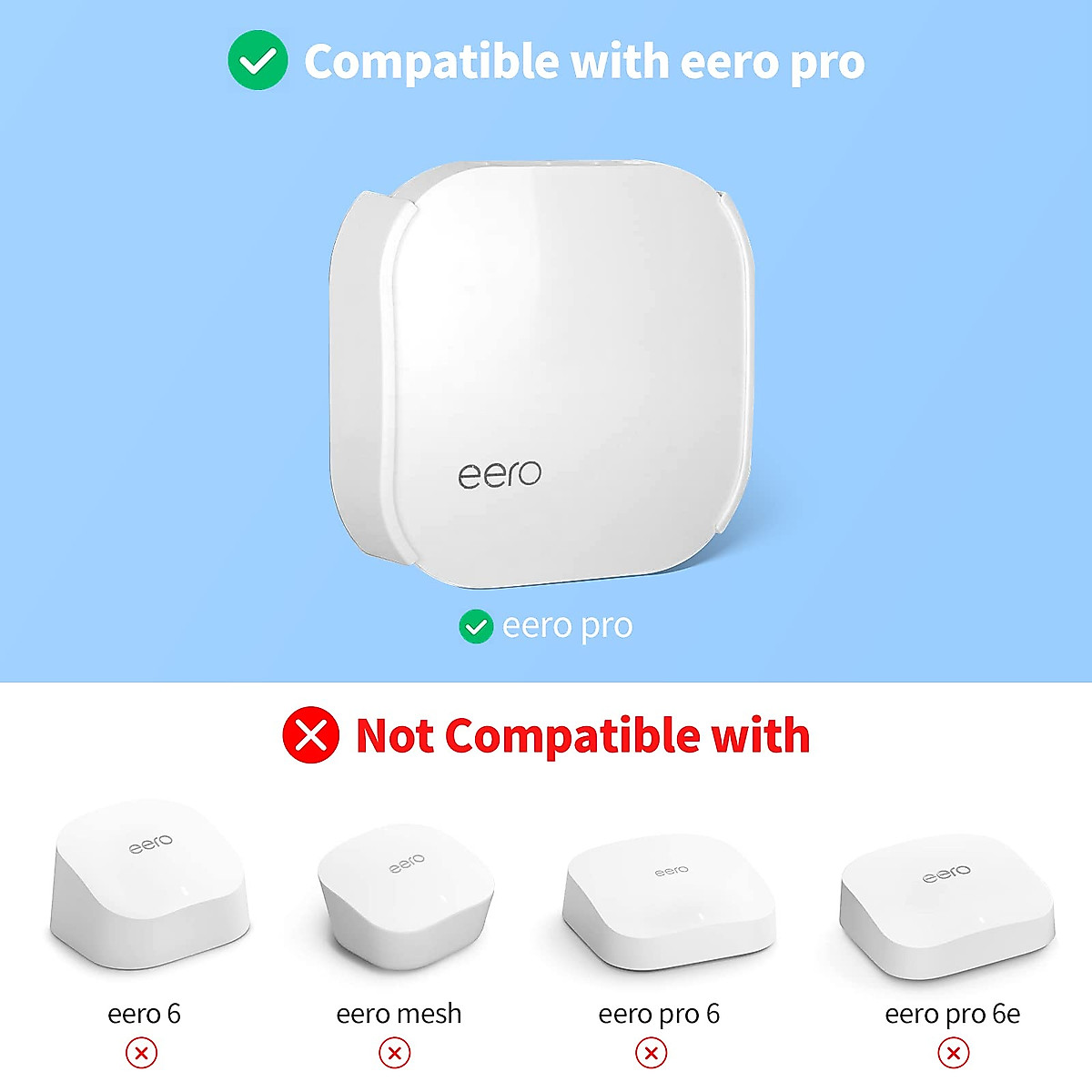 Wall Mount Holder for eero Pro Home WiFi, Relassy eero Wall Mount Bracket Compatible with eero WiFi System Ceiling Holder for eero WiFi System Set of 3