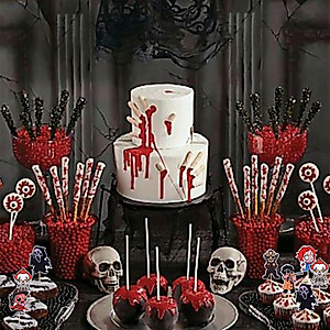 36 PCS Horror Classic Movie Cupcake Toppers Horror Movie Characters Cupcake Food Picks Decorations for Halloween Horror Movie Theme Baby Shower Killer Birthday Cake Decorations Supplies