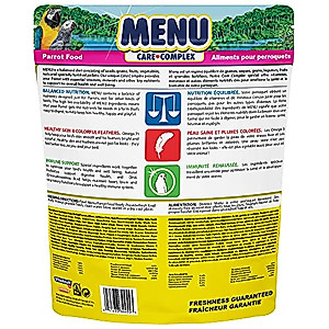 Vitakraft Menu Premium Parrot Food - Vitamin-Fortified - Macaw, Amazon, Conure, and Parrot Food for Large Birds 5 Pound (Pack of 1)