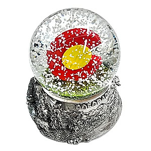Colorado Snow Globe State Flag and Scene on Base 3.5 Inches Tall