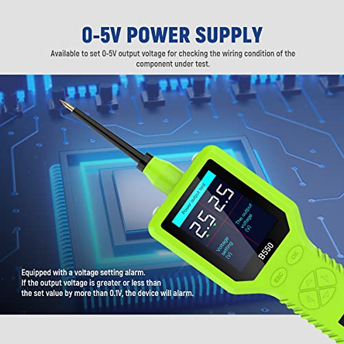 MR CARTOOL Circuit Tester B550 12V 24V Automotive Power Circuit Probe Test Voltage Activating Components Tool for Vehicle Motocycle