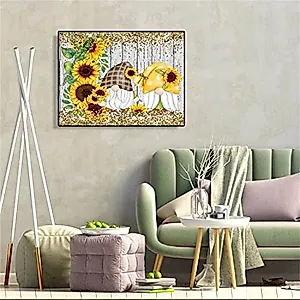 Hestarcul 5D Diamond Painting Kit,Gnome Diamond Art Kits for Adults Round Full Drill,Paint with Diamonds for Gift,Wall Décor