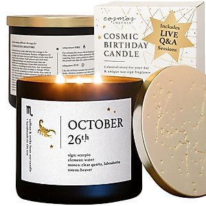 October 26th Personalized Zodiac Candle | Detailed Personality Description for Your Birthdate | Live Astrologer Sessions | Handmade Scorpio Candles | Astrology Christmas Gifts for Women
