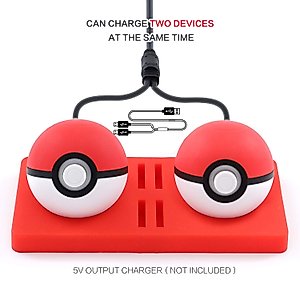 HEATFUN USB Type C Cable for PS5 Xbox Series X Controller, 2 in 1 USB C Charger Cable for Switch Pro Controller, Poke Ball Plus Controller and Android Devices - 1 Pack