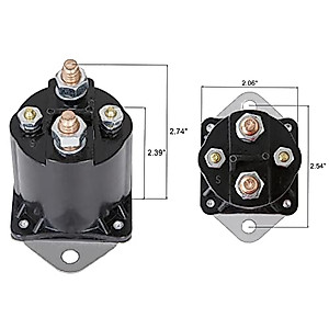 Clubcar Solenoid 12V Replaces OEM 1013609, 1012275, 240-20013, 435-154, Golf Cart Solenoid for 1984 Newer Club Car DS Precedent