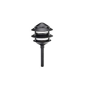 Intermatic CL191 Malibu Low Voltage Premium Cast Metal 3 Tier 11-Watt Landscape Light, Black