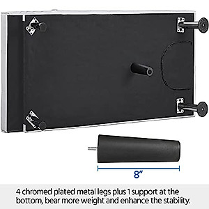 Topeakmart Faux Leather Upholstered Sofa Convertible Recline Sofa Bed for Living Room/Bedroom/Small Apartment Modern Couch Daybed with Chrome Metal Legs Comfortable Versatile Sofa,White