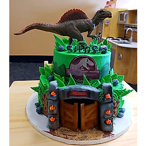 Gemini&Genius Dinosaur Toys Tyrannosaurus Rex and Spinosaurus Dinosaur World Action Figures, Great Birthday Gift, Collection, Cake Topper, Party Supplies, Room Decor for Kids 3-12 Years Old