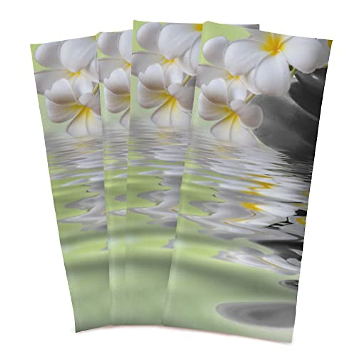 CHIFIGNO Spa Concept Basalt Stones Kitchen Towels Soft Absorbent Kitchen Hand Towels Cleaning Cloths Reusable Tea Towels Bar Towels 28 x 18 inches